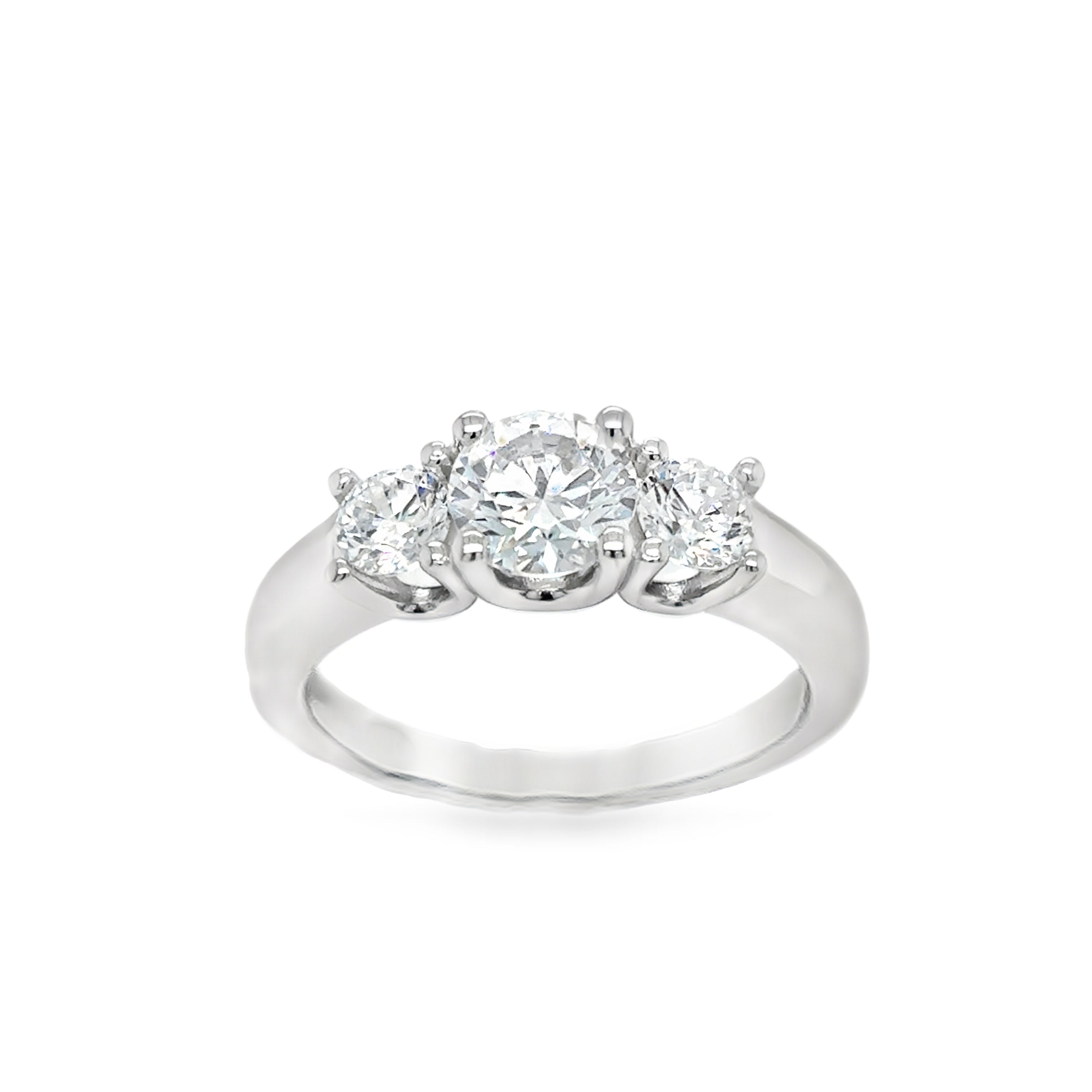 Sil Ring 3st CZ Grad Claw Set – NevilleJewellers