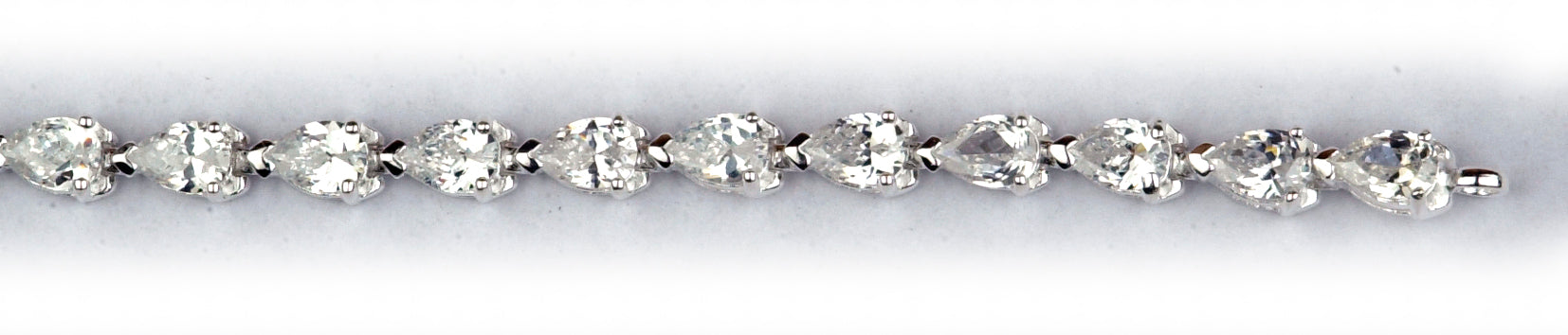 Sterling Silver Cubic Zirconia Rub Over Set Tennis Bracelet ...