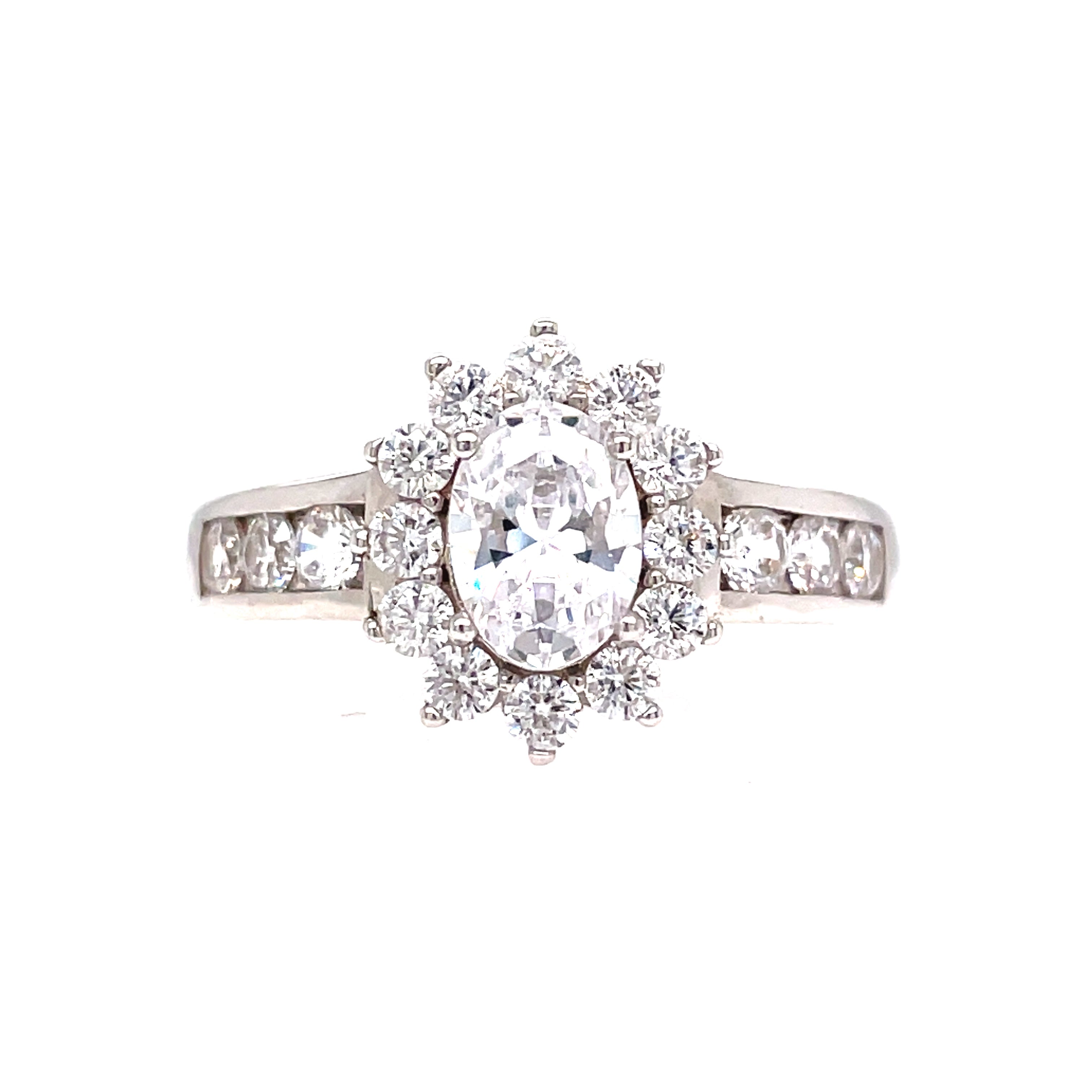 Sterling Silver Cubic Zirconia Cluster Ring – NevilleJewellers