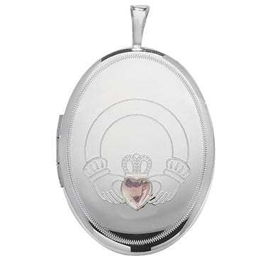 Sterling Silver Claddagh Locket – NevilleJewellers
