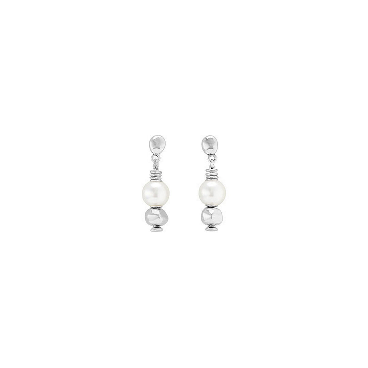 Uno De 50 Silver Plated Moody Pearl Drop Earring – NevilleJewellers