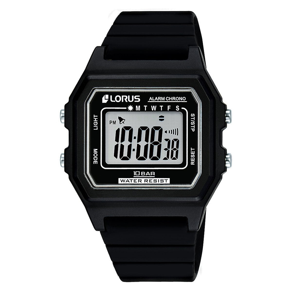 Digital Black Silicone Strap Lorus Watch – NevilleJewellers